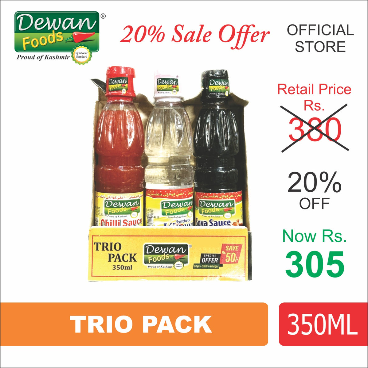 Trio Pack - 350ml – Dewan Foods